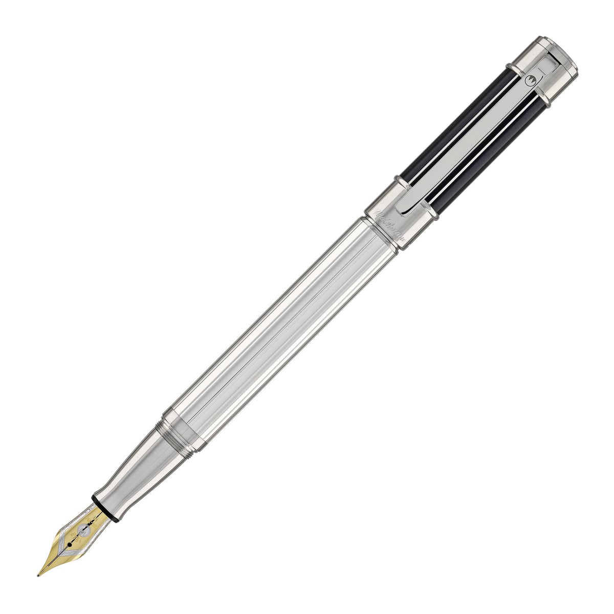 Waldmann Commander 23 Fountain Pen in Sterling Silver and Blue Lacquer ...