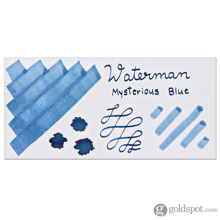 Waterman Bottled Ink in Mysterious Blue - 50mL - Goldspot Pens