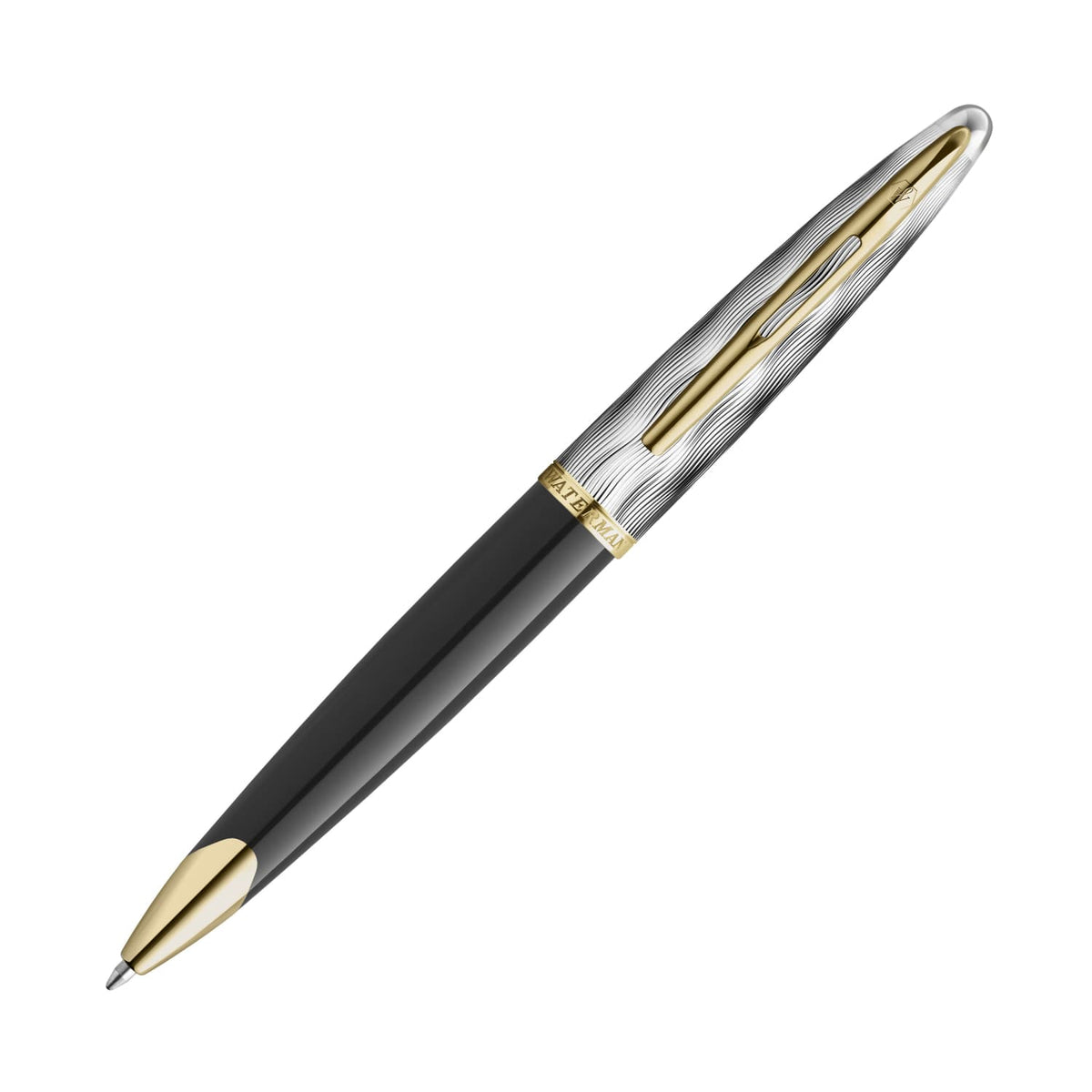 Waterman Carene Deluxe Ballpoint Pen Reflections of Paris in Black Lac ...