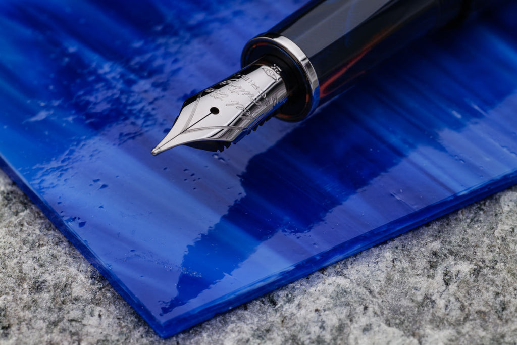 Scribo Feel Fountain Pen in Blu Califfo with Ruthenium Trim - Goldspot Pens