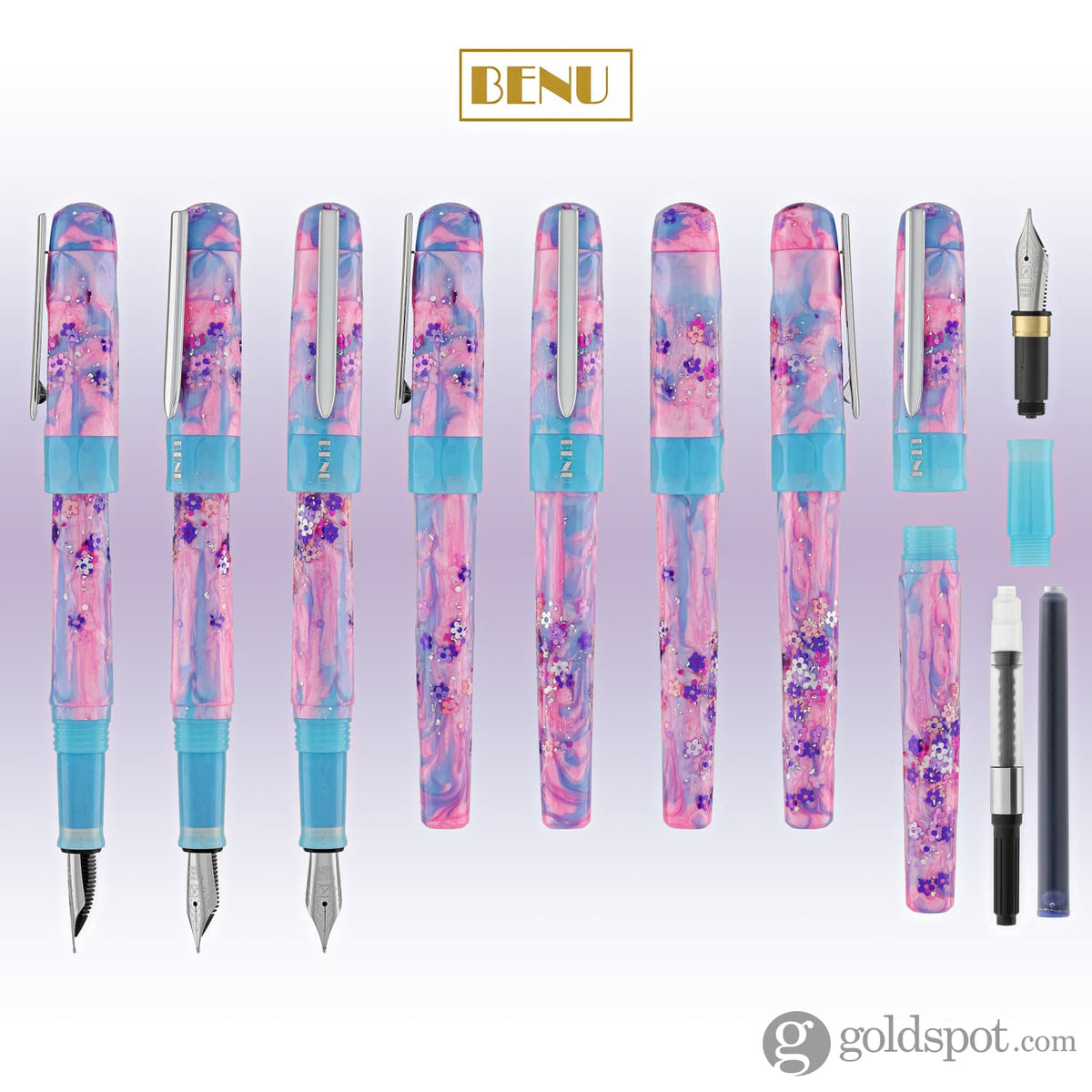 Benu Talisman Fountain Pen in Sakura Cherry Blossoms - Goldspot Pens