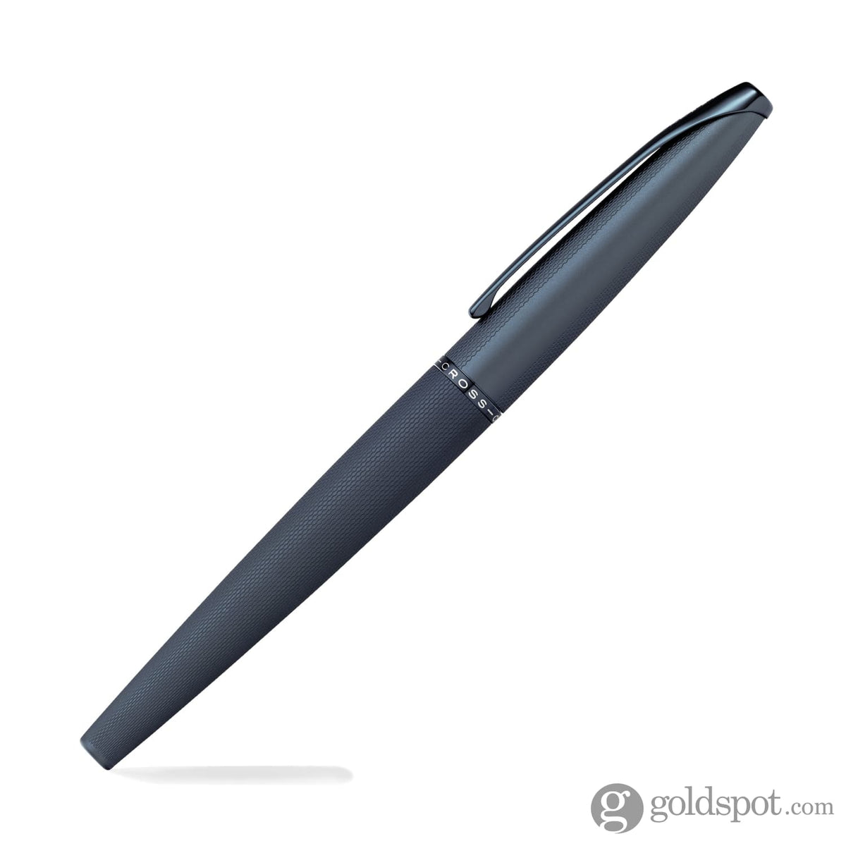 Cross ATX Fountain Pen in Sandblasted Dark Blue PVD with Etched Diamon ...