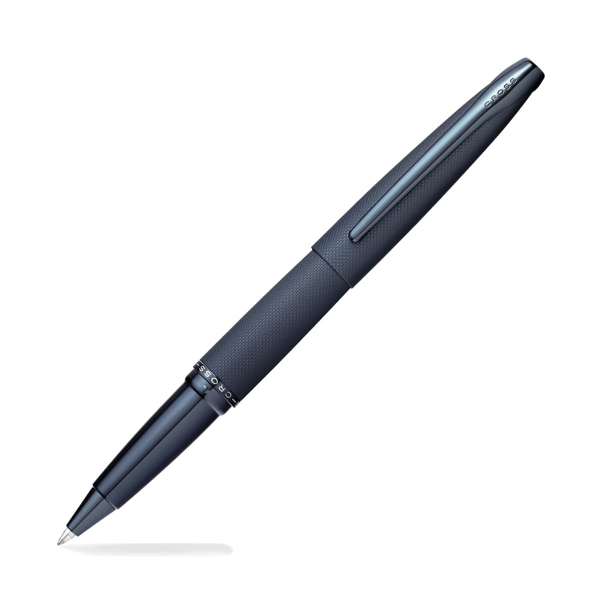 Cross ATX Rollerball Pen in Sandblasted Dark Blue PVD with Etched Diam ...