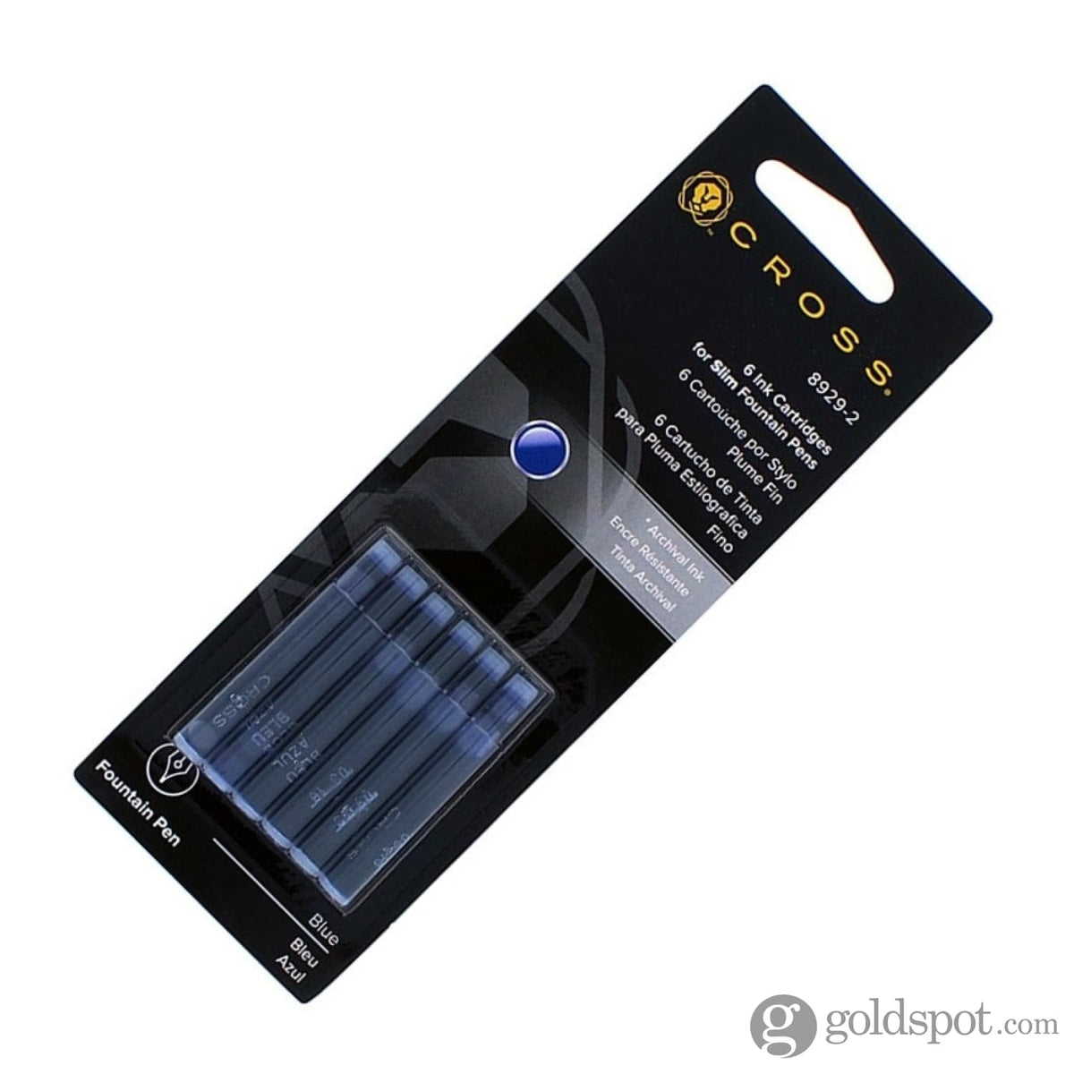 Cross Ink Cartridges in Spire Slim Blue - Pack of 6 - Goldspot Pens