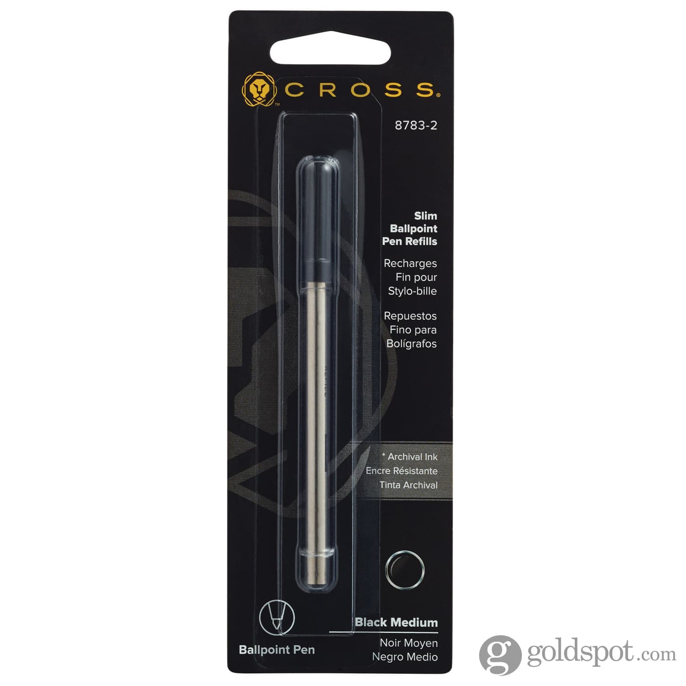 Cross Slim Ballpoint Pen Refill in Black - Goldspot Pens