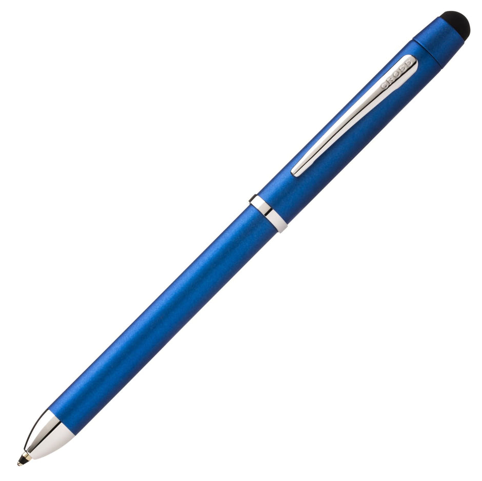 Cross Tech 3+ Multi Functional Pen in Metallic Blue with Chrome Trim ...