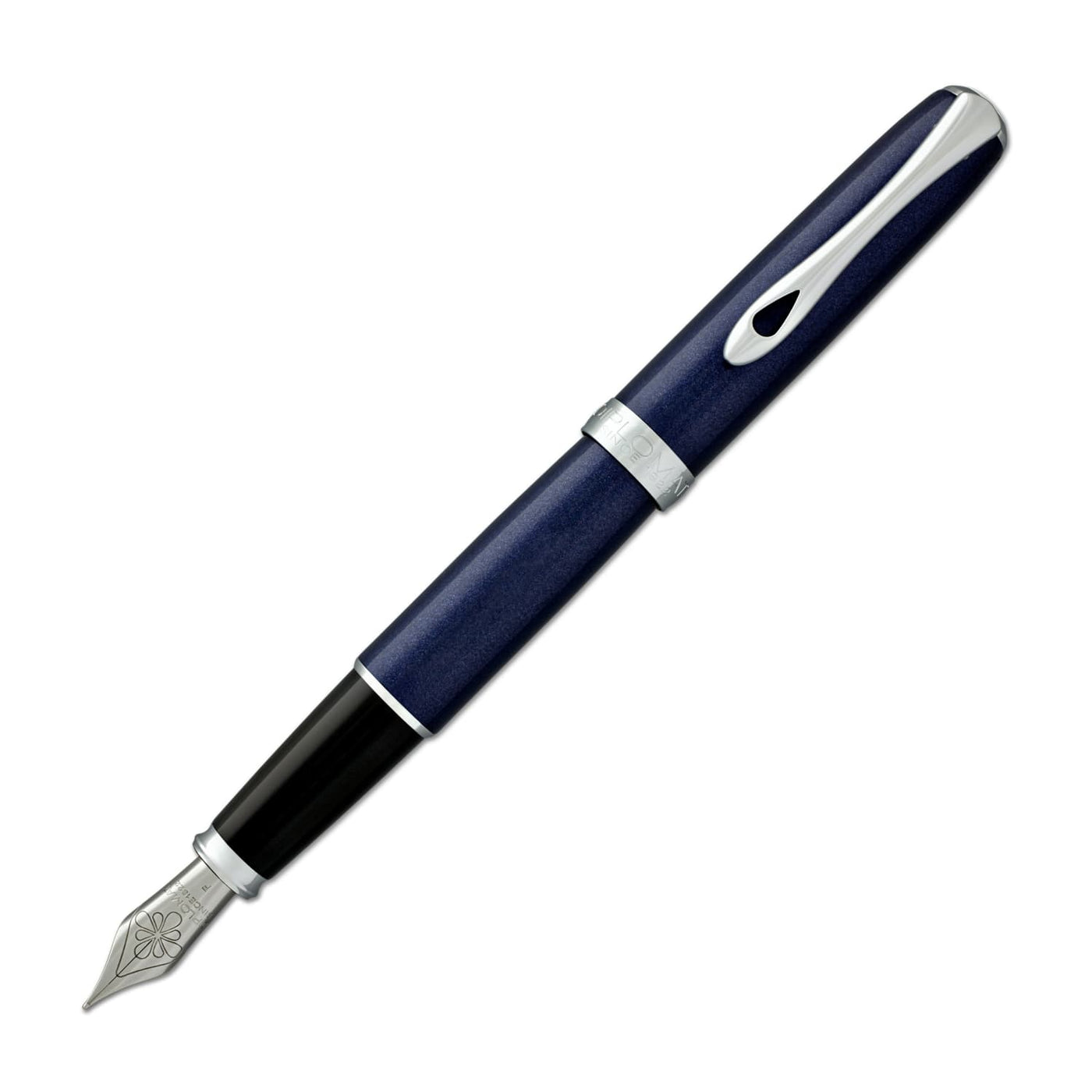 Diplomat Excellence A2 Fountain Pen in Midnight Blue with Chrome Trim ...