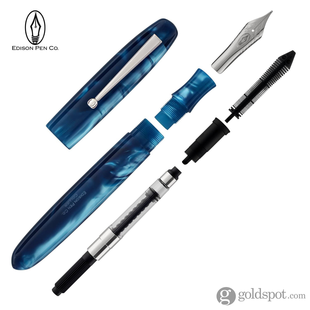 Edison Collier Fountain Pen in Azure Skies - Goldspot Pens