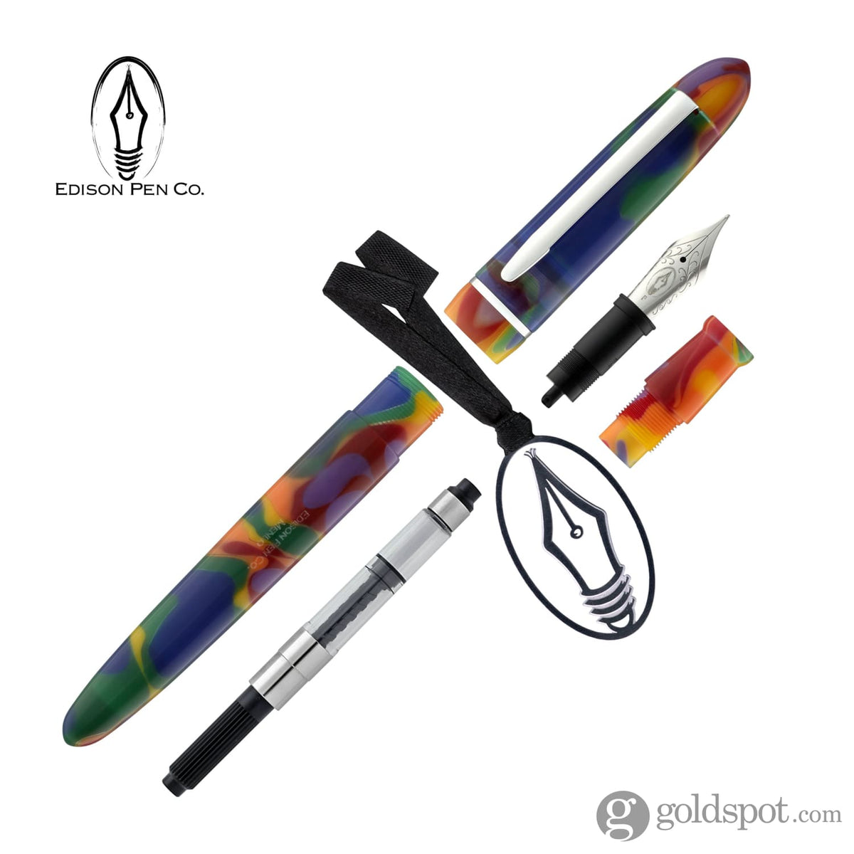 Edison Menlo Fountain Pen in Fingerpaints Stainless Steel Nib ...