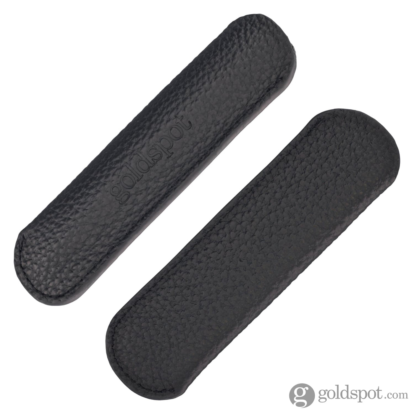 Goldspot Mini Single Pen Leather Sleeve in Pebbled Black - Goldspot Pens