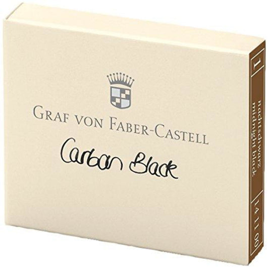 Graf von Faber-Castell Ink Cartridges in Carbon Black - Pack of 6 ...