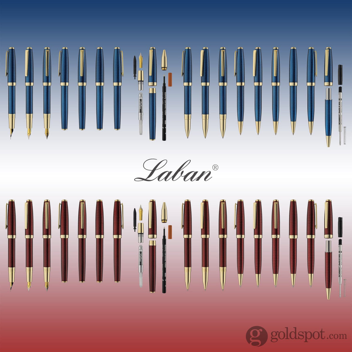 Laban Gloria Fountain Pen in Ruby Red - Goldspot Pens