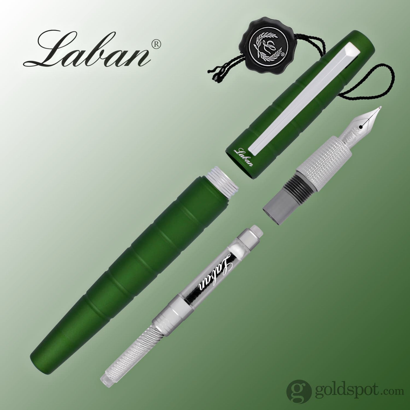 Laban Solar Fountain Pen in Green - Goldspot Pens