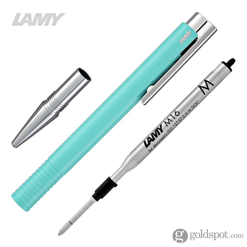 Lamy Logo M+ Ballpoint Pen in Lagoon Gloss - Goldspot Pens