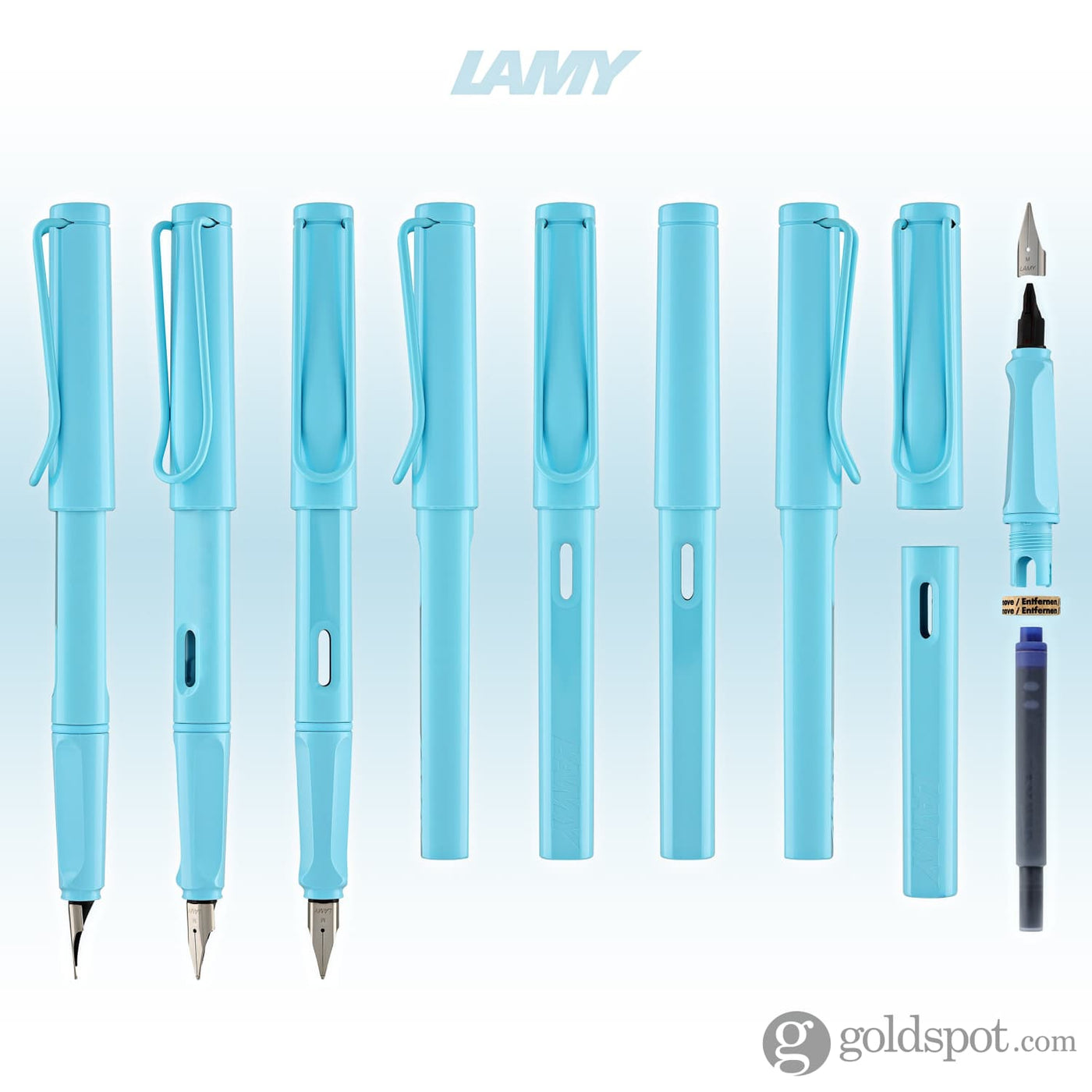 Lamy Safari Fountain Pen in Aqua Sky 2023 Special Edition - Goldspot Pens