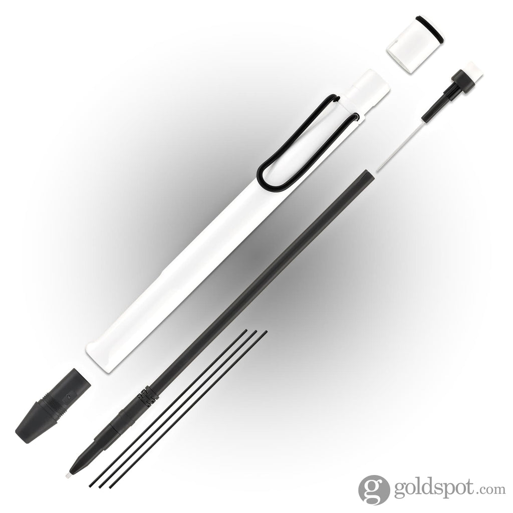 Lamy Safari Mechanical Pencil in White with Black Clip - 0.5mm ...