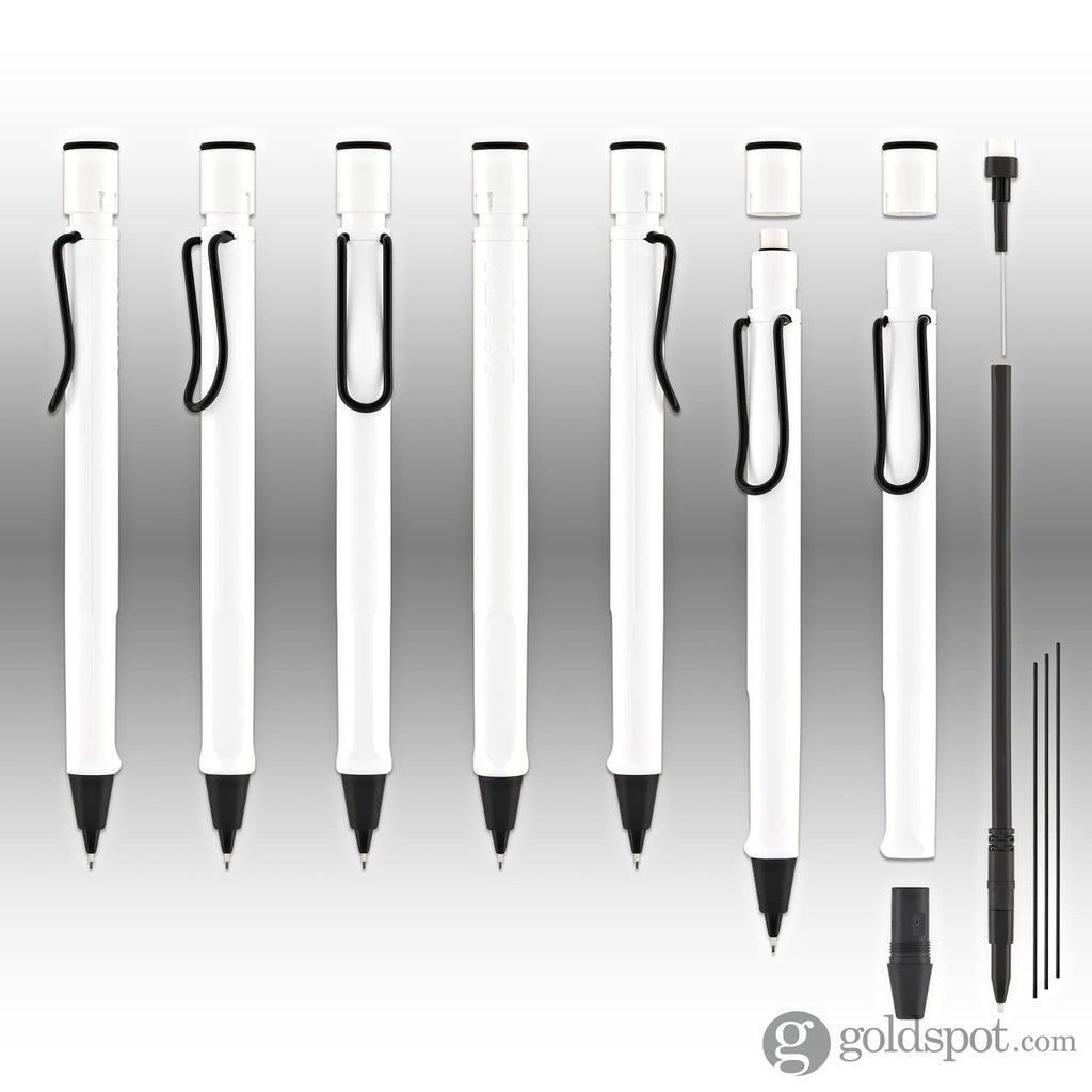 Lamy Safari Mechanical Pencil in White with Black Clip - 0.5mm ...