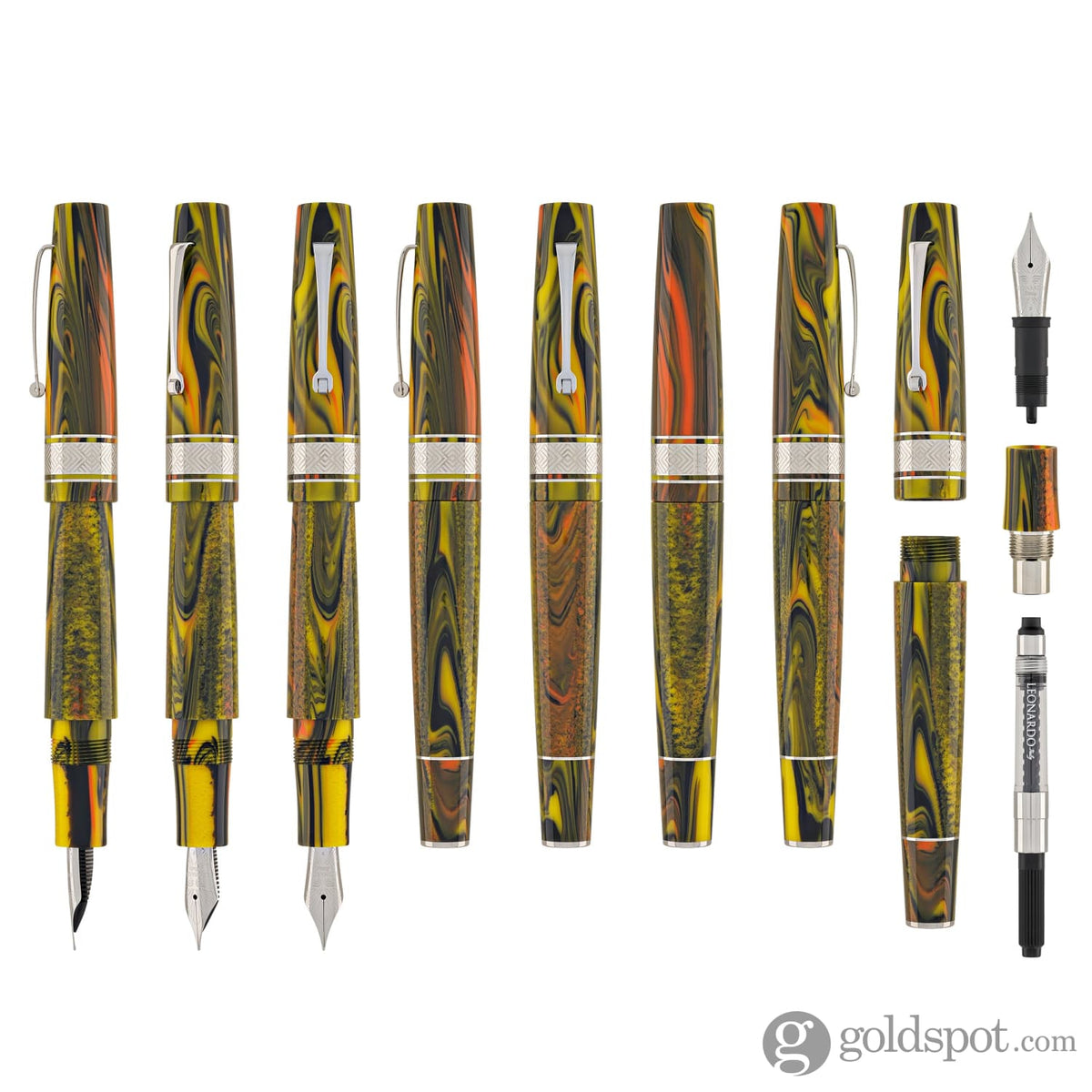 Leonardo Supernova Regular Size Fountain Pen in Galleria with Silver T ...