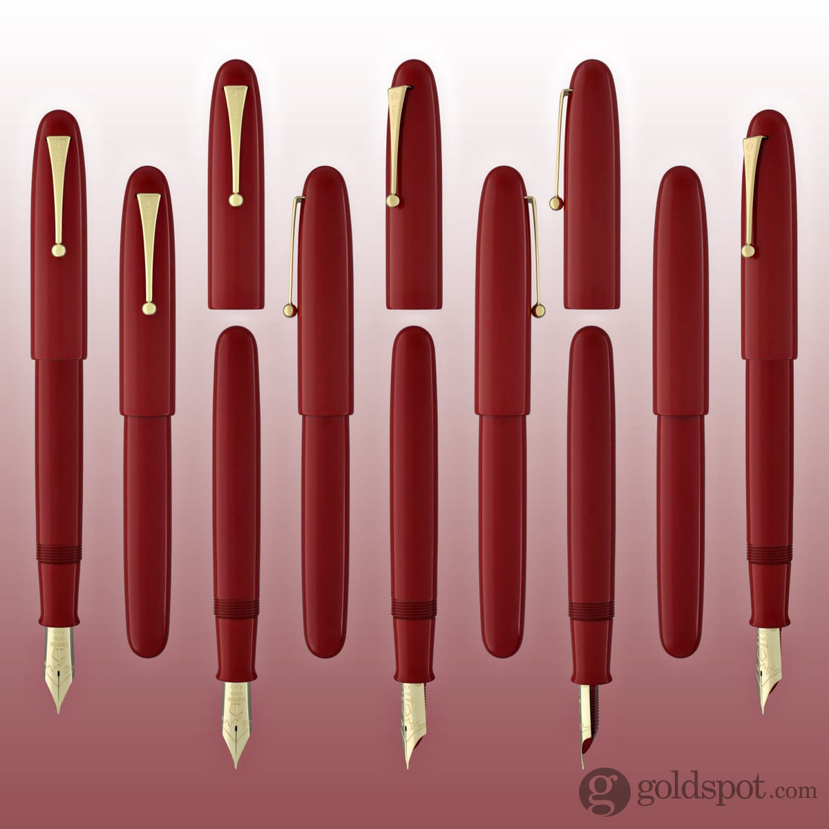 Namiki Emperor Fountain Pen in Vermilion Urushi Red - 18K Gold ...