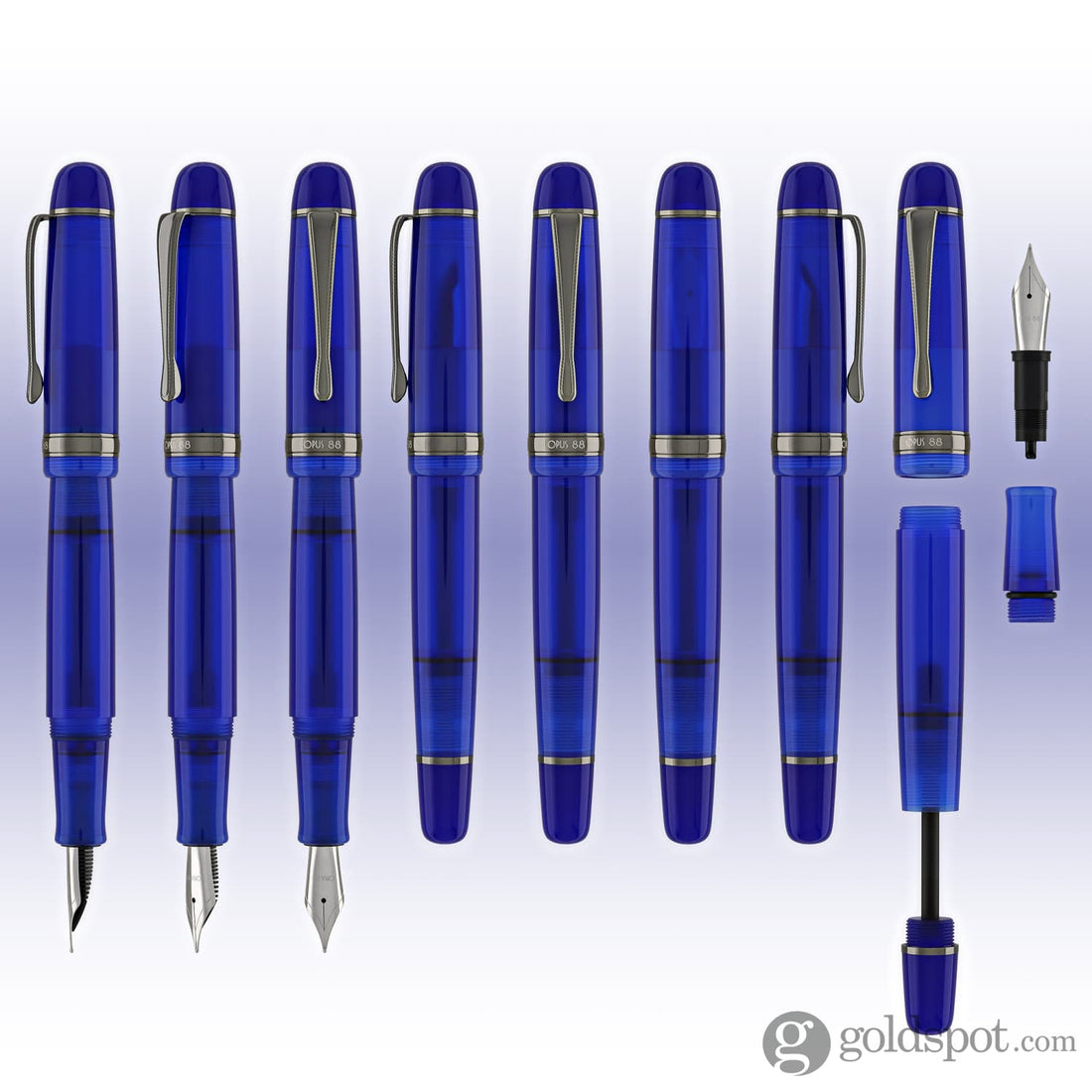 Opus 88 JAZZ Color Fountain Pen in Blue - Goldspot Pens