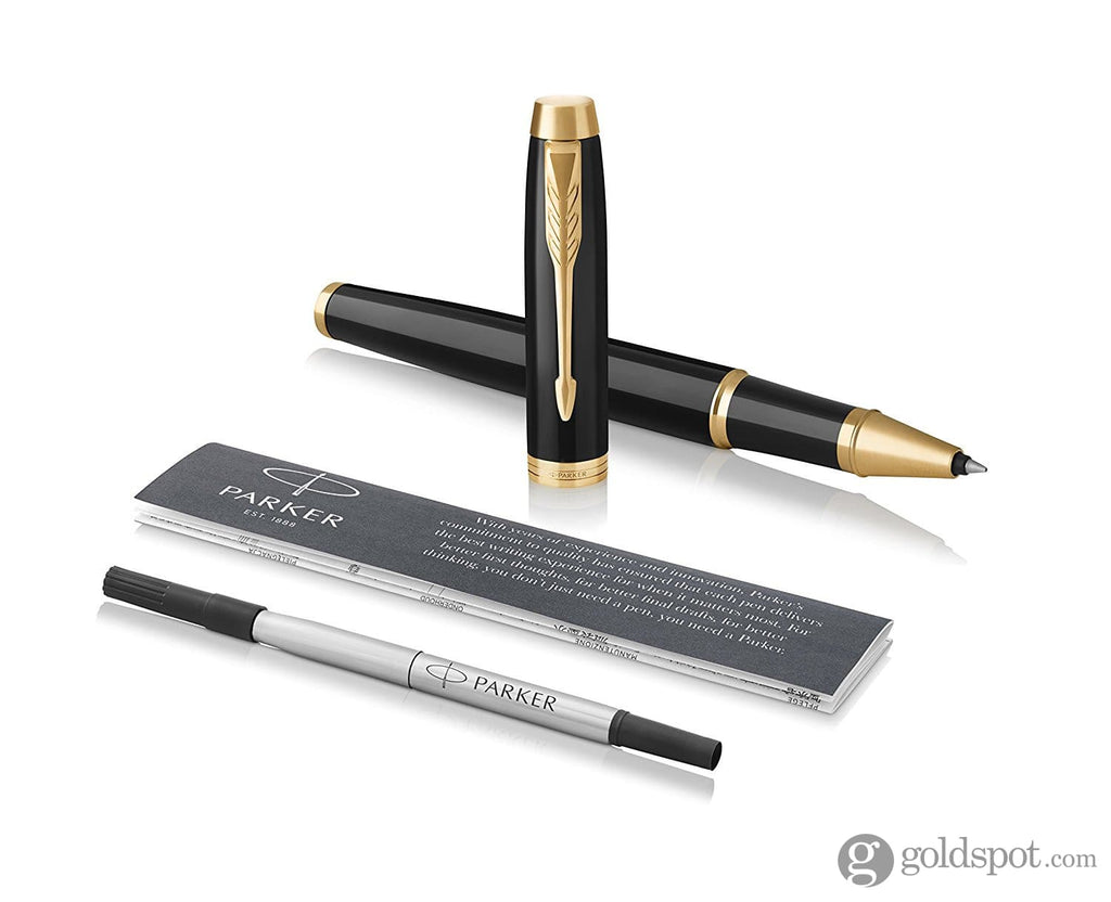 Parker IM Rollerball Pen in Black with Gold Trim - Goldspot Pens