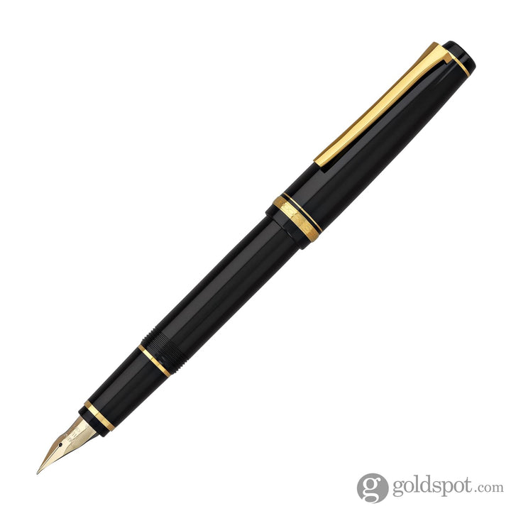 Pilot Falcon Fountain Pen in Black & Gold - Soft Flexible - Goldspot Pens