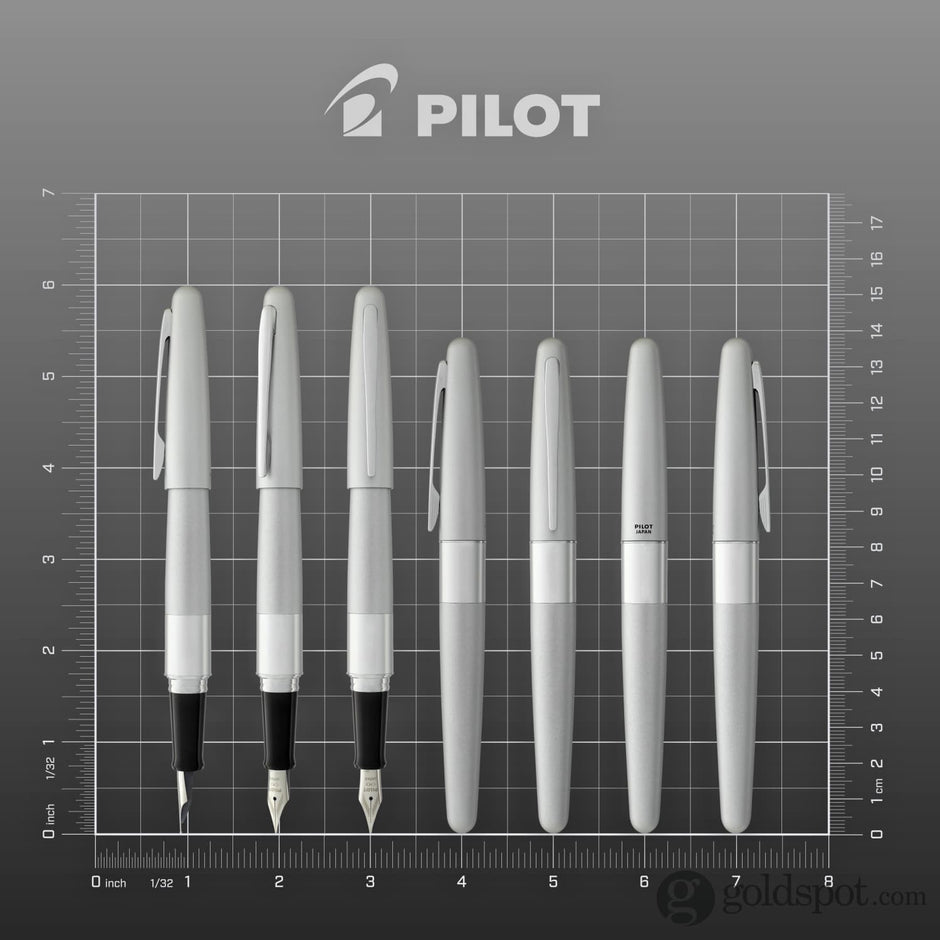 Pilot Metropolitan Fountain Pen in Silver - Medium Point - Goldspot Pens