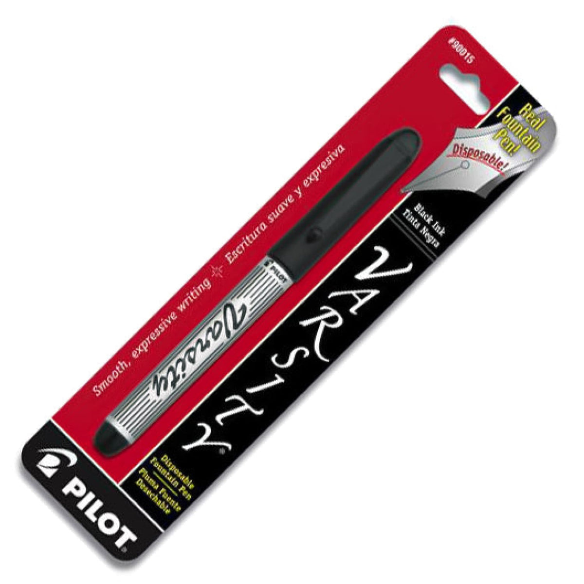 Pilot Varsity Disposable Fountain Pen in Black with Black Ink ...