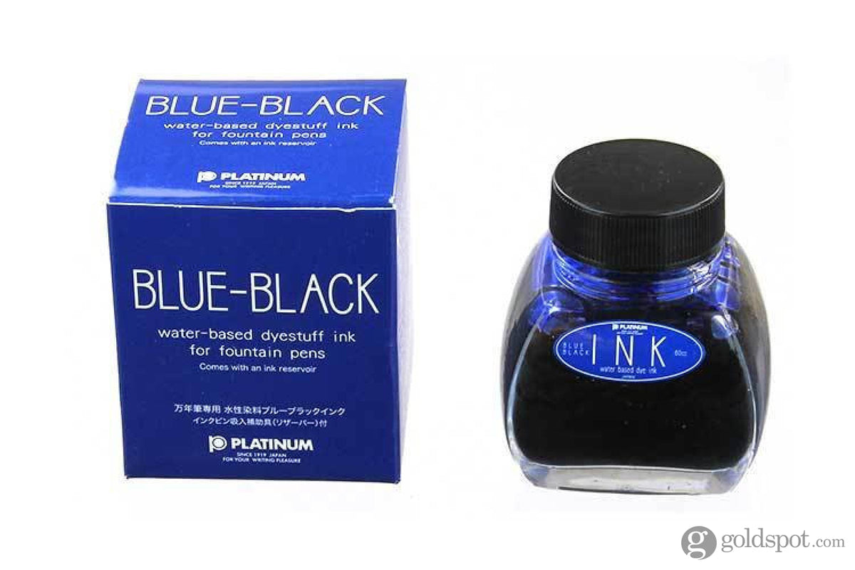 Platinum Bottled Ink in Blue-Black - 60 mL - Goldspot Pens