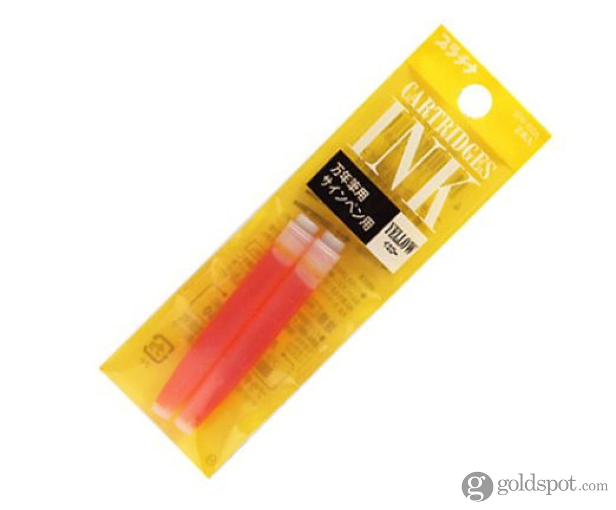 Platinum Preppy Ink Cartridge in Yellow - Pack of 2 - Goldspot Pens
