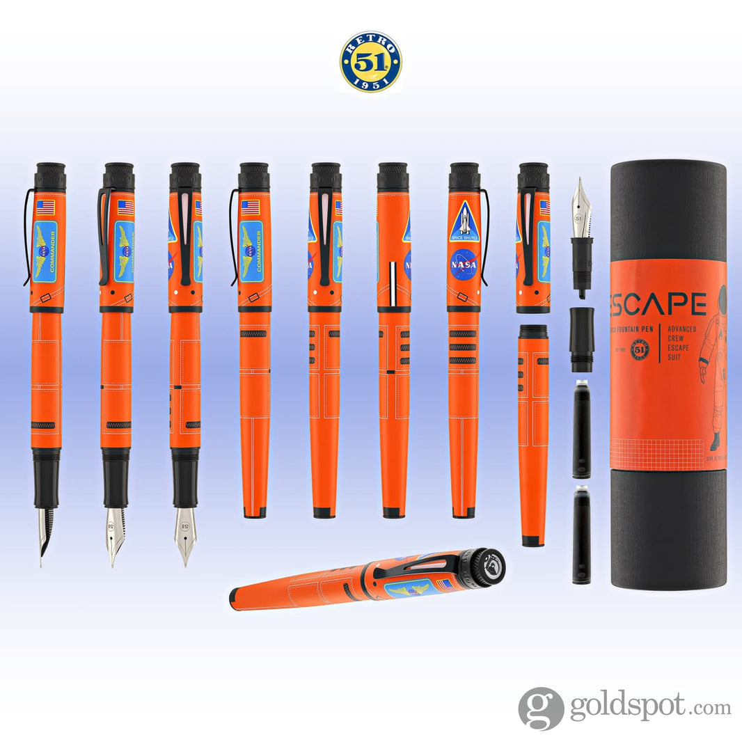 Retro 51 Tornado Fountain Pen in Escape ACES Suit Orange - Goldspot Pens