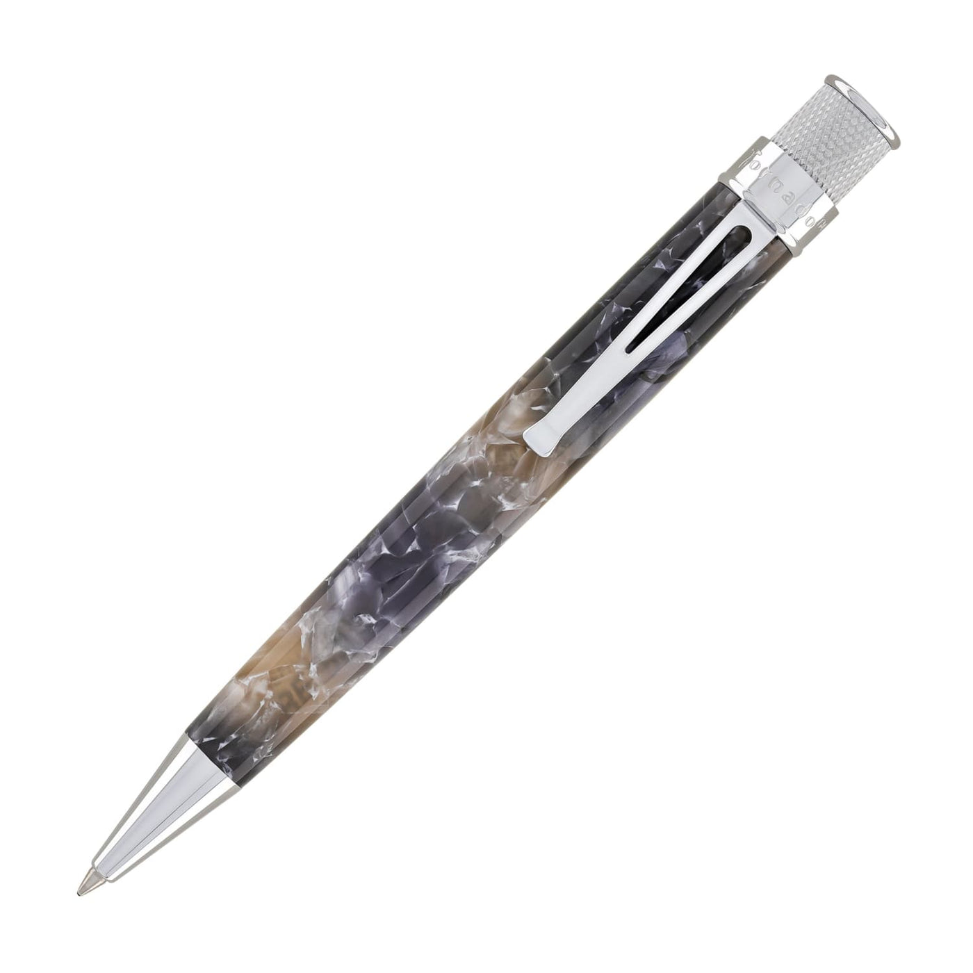Retro 51 Tornado Rollerball Pen in Silver Lining - Goldspot Pens