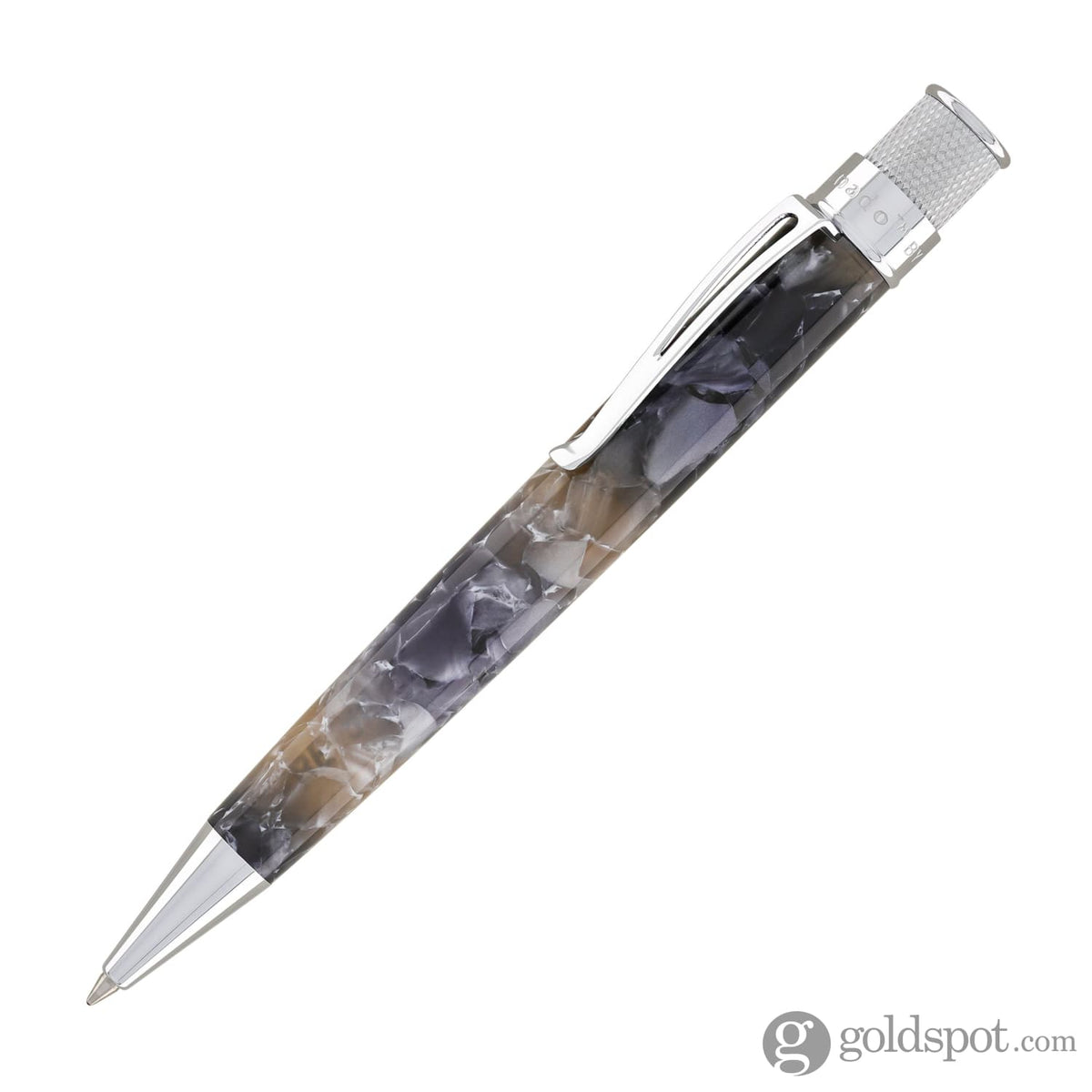 Retro 51 Tornado Rollerball Pen in Silver Lining - Goldspot Pens