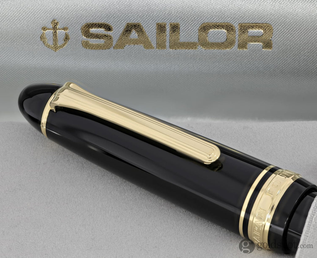 Sailor 1911 Large Ballpoint Pen in Black with Gold Trim - Goldspot Pens