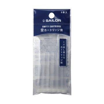 Sailor Fountain Pen Empty Reusable Ink Cartridges - 6 Pack - Goldspot Pens