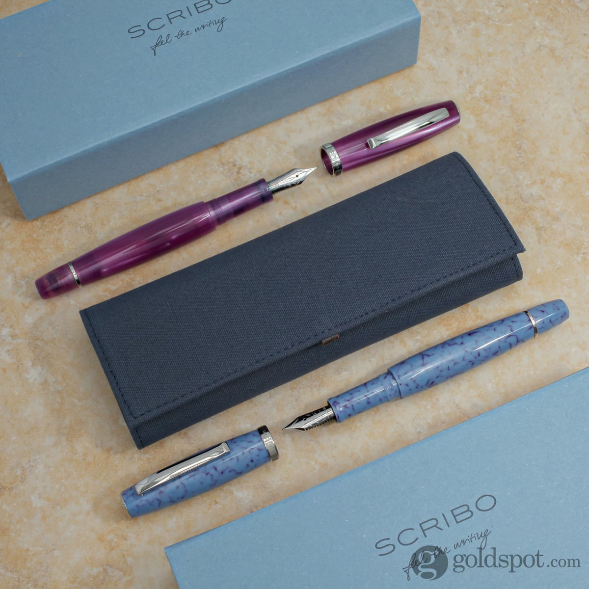 Scribo La Dotta Fountain Pen in Ninfea - 18kt Gold Nib - Goldspot Pens