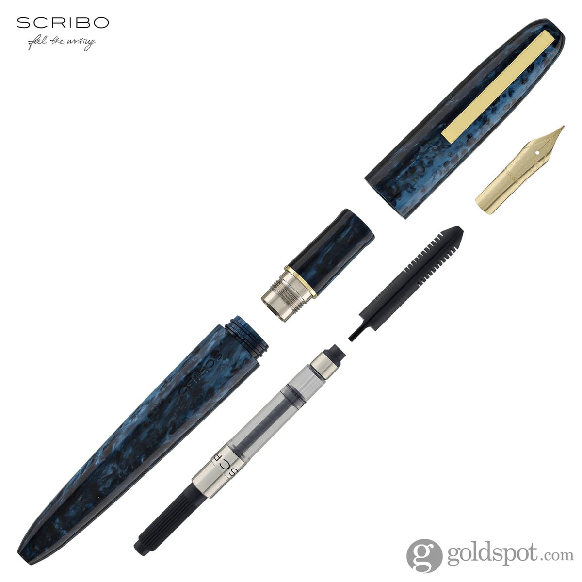 Scribo Piuma Fountain Pen in Agata - Goldspot Pens