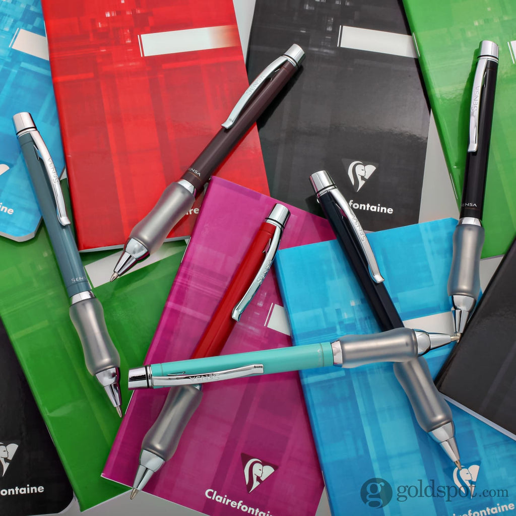 Sensa Metro Ballpoint Pen in Steel Onyx Black - Goldspot Pens