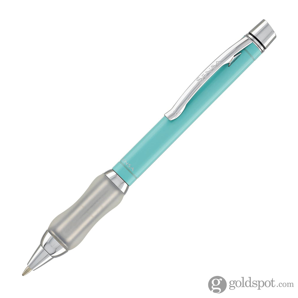 Sensa Metro Ballpoint Pen in Steel Turquoise Sea - Goldspot Pens
