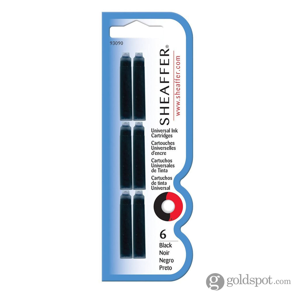 Sheaffer VFM Ink Cartridges in Black - Pack of 6 - Goldspot Pens