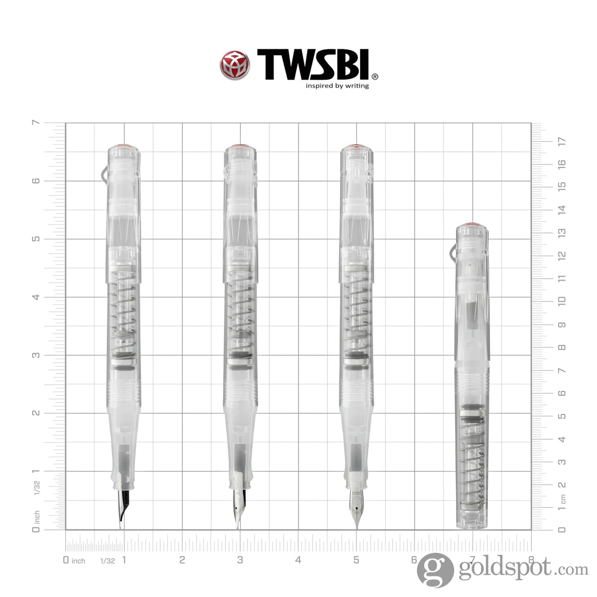 TWSBI Go Fountain Pen in Clear Demonstrator - Goldspot Pens