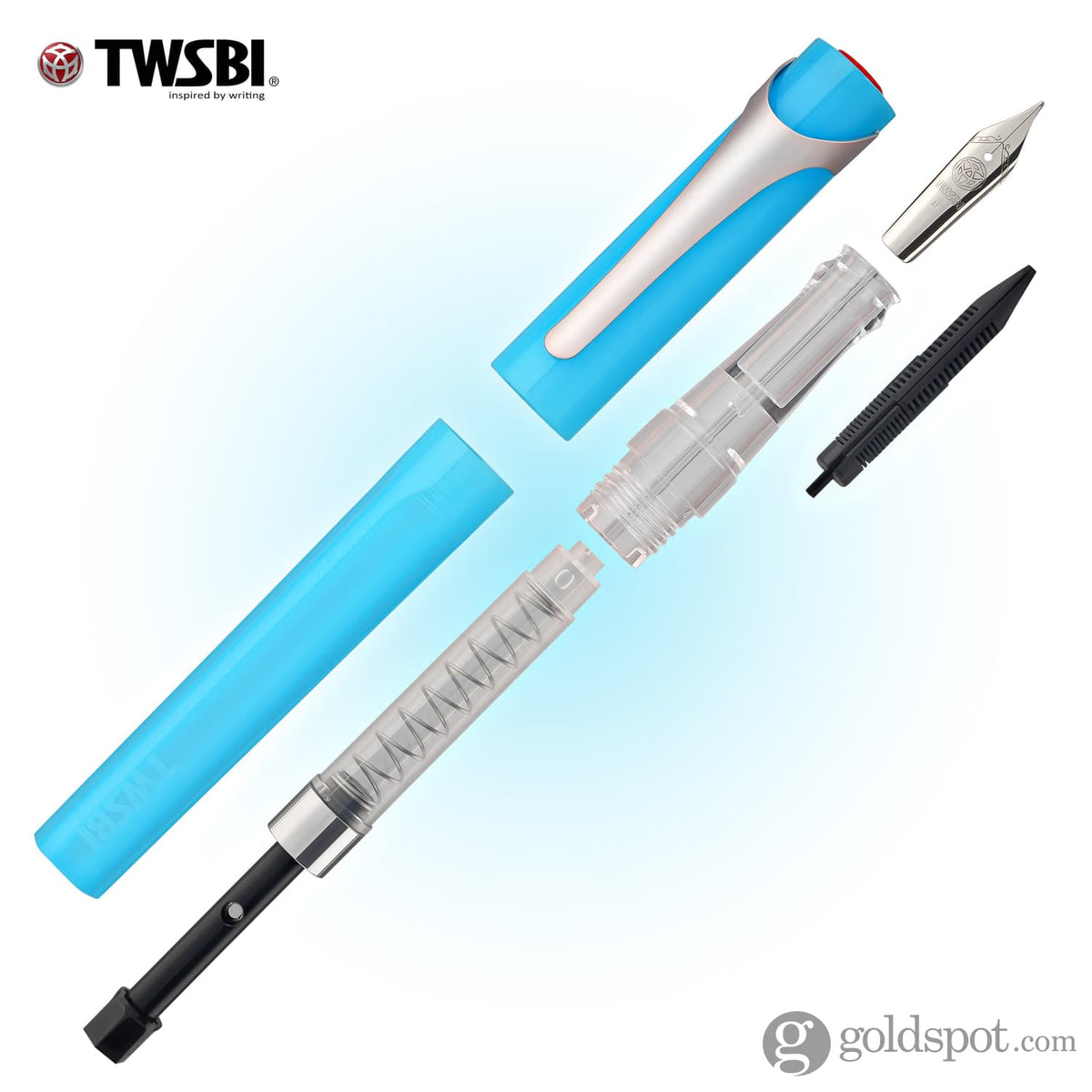TWSBI Swipe Fountain Pen in Ice Blue - Goldspot Pens