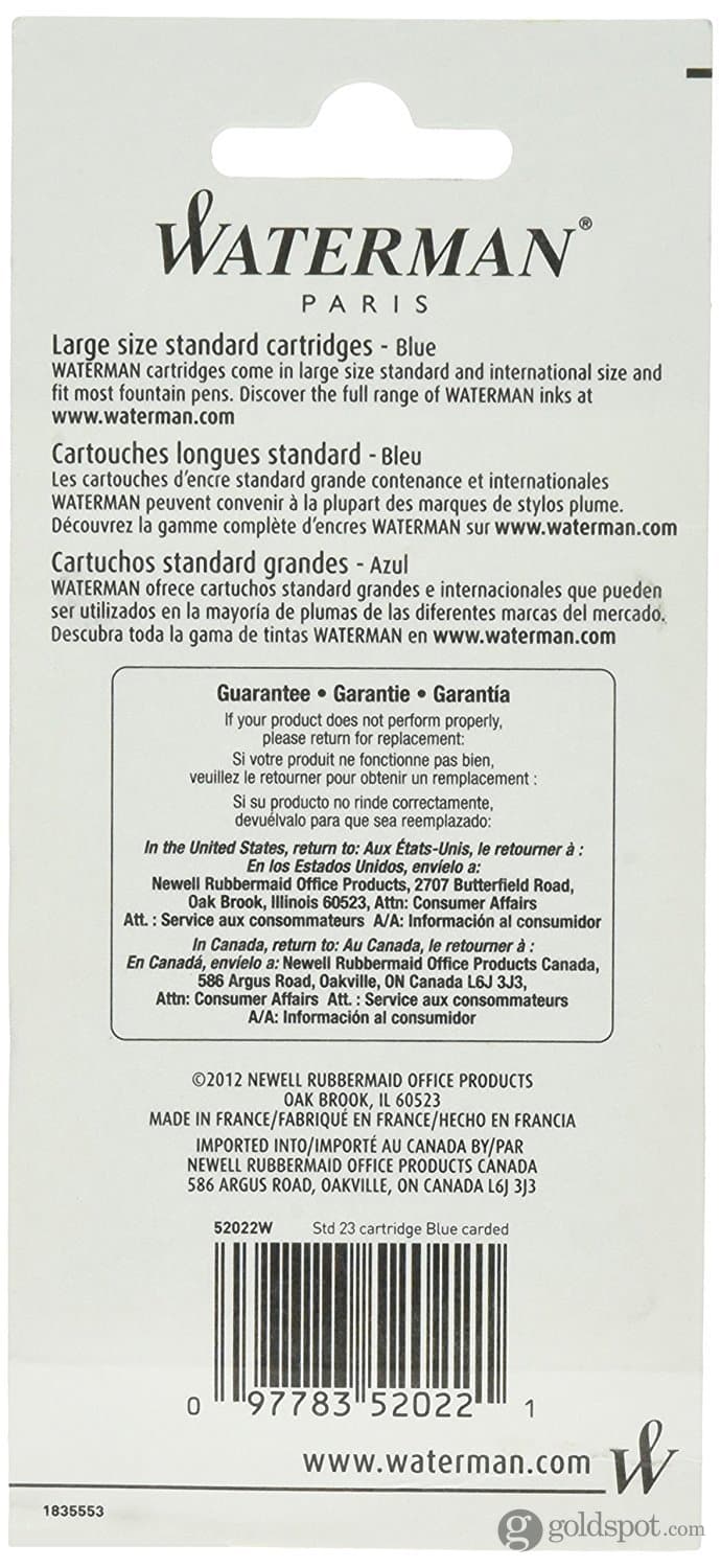 Waterman Pen Refills - Goldspot Pens